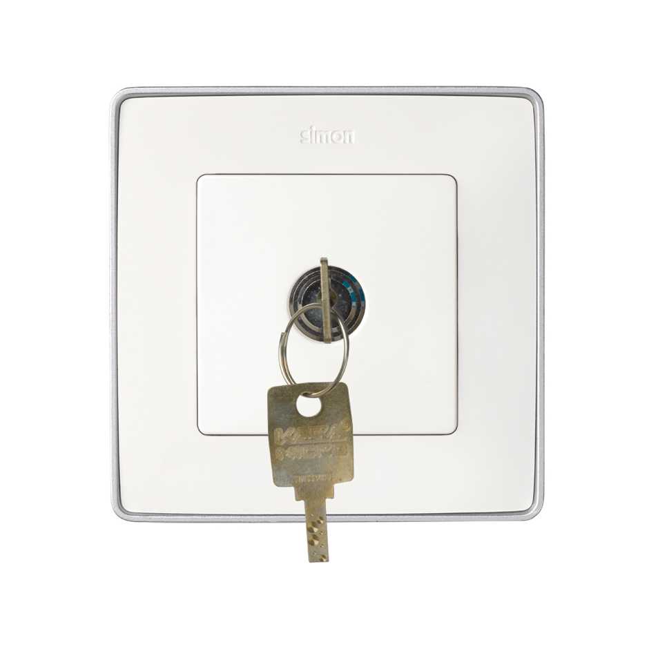 2-way switch with key 5A 250V~ 2 positions (key removable in both ...