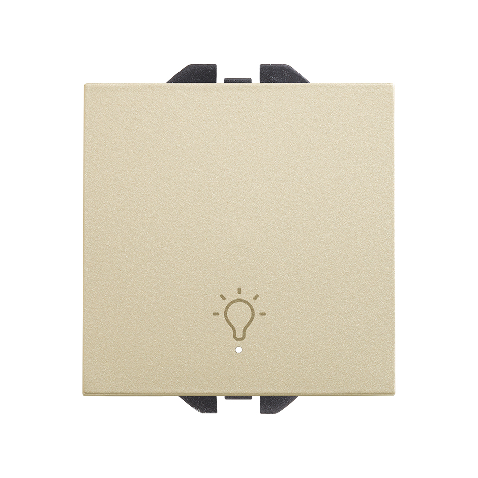 Neutral push-button switch with bell symbol 10A 230V~ with built-in ...