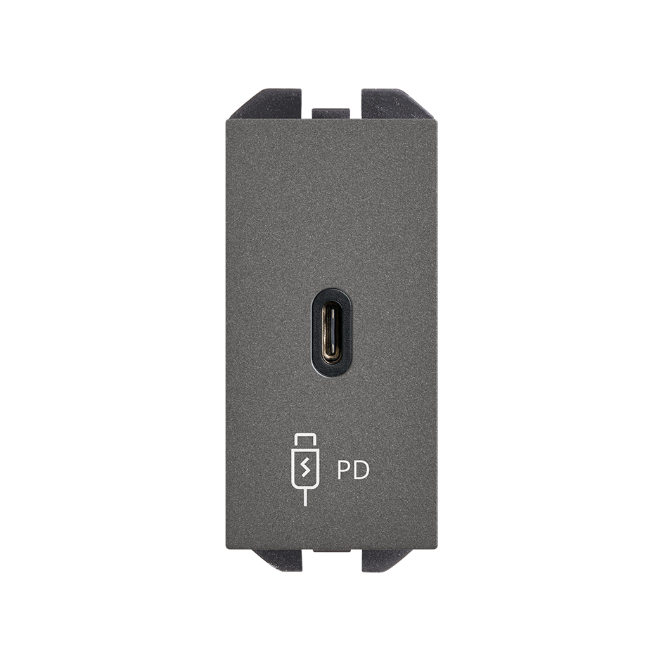 Carregador USB C 20W Power Delivery titânio Simon 270 | SIMON