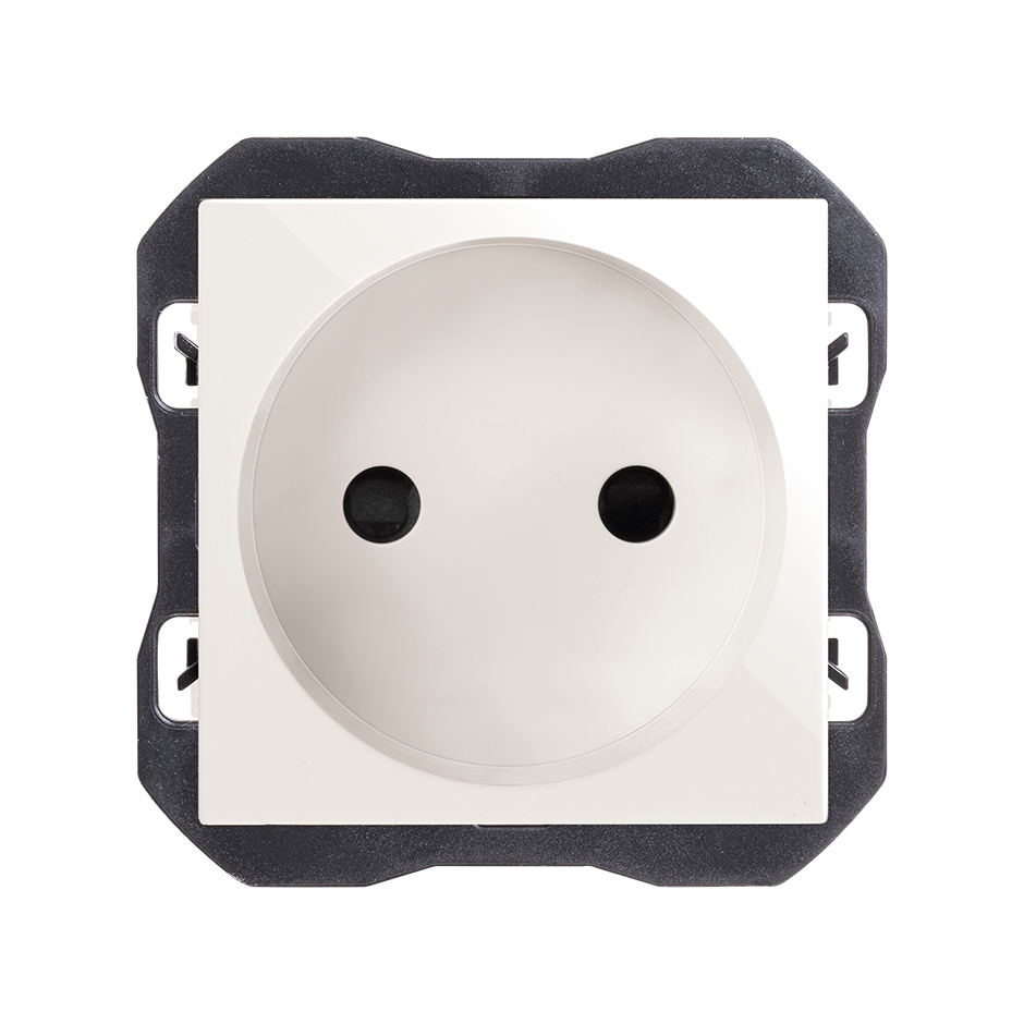 Two-pole socket outlet 16A 250 V~ with screw terminal connection system ...