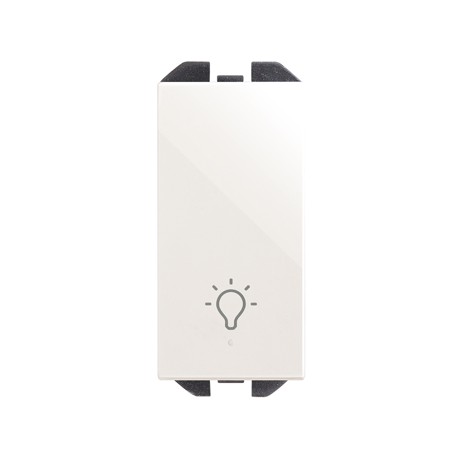 Push-button switch with light symbol 10A 230V~ slender rocker and fast ...