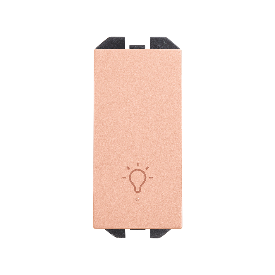 Push-button switch with light symbol 10A 230V~ slender rocker and fast ...