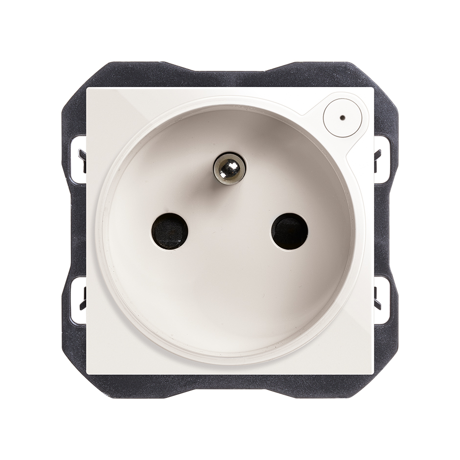 iO French socket outlet 16A 230V~ white Simon 270 | SIMON