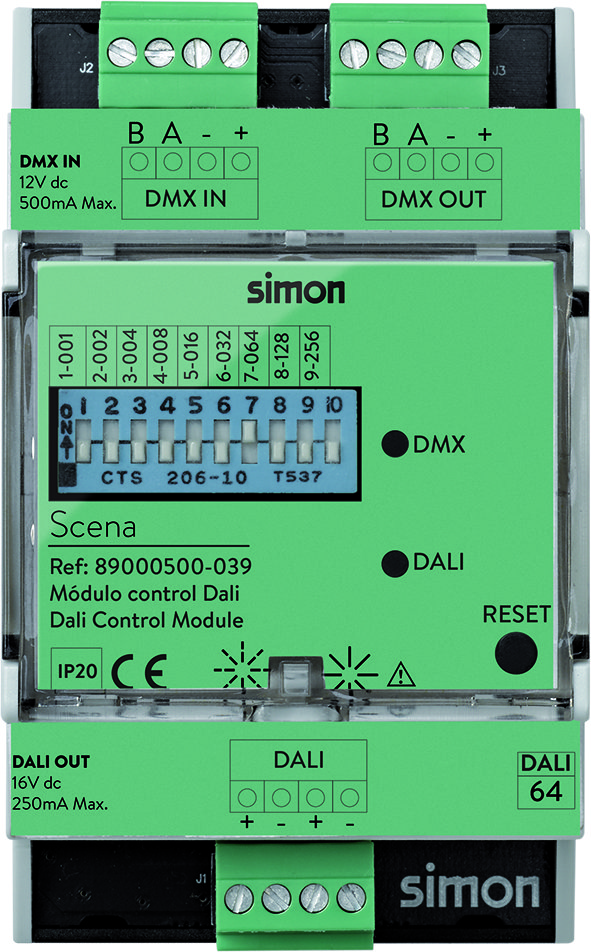 DALI to DMX protocol converter module | SIMON