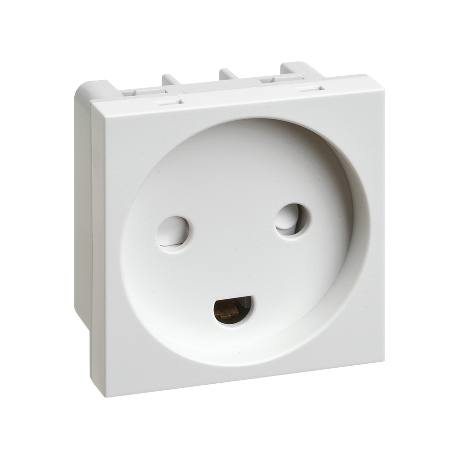 Danish socket outlet 13A with screw terminal connection 2 elements ...