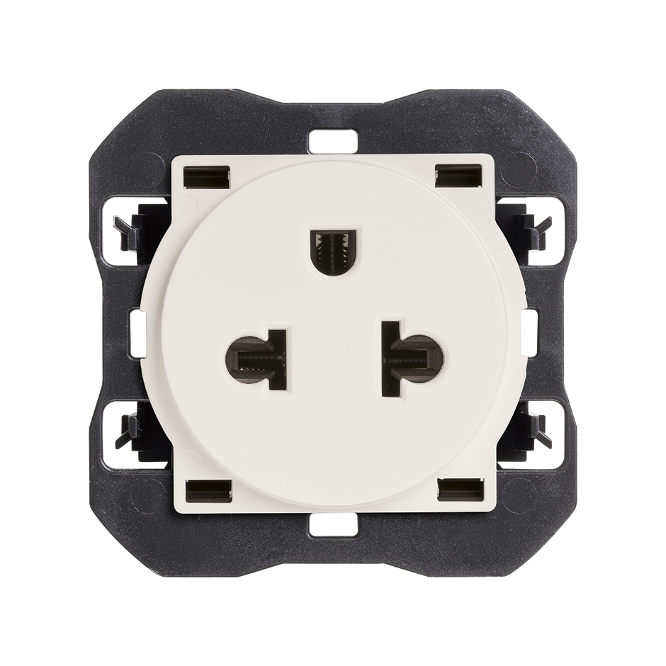 Euro-American socket outlet 16A 127/250 V~ with screw terminal system ...