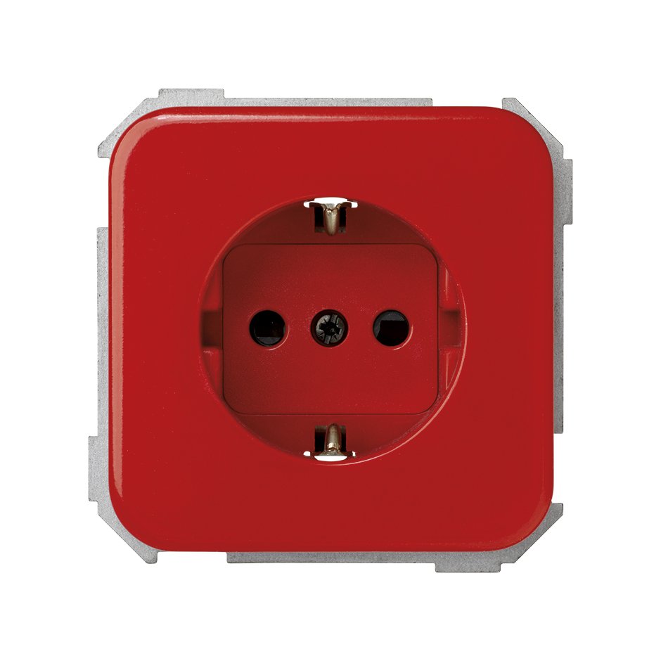 German socket outlet 16A 250V~ with safety device and screw terminal ...