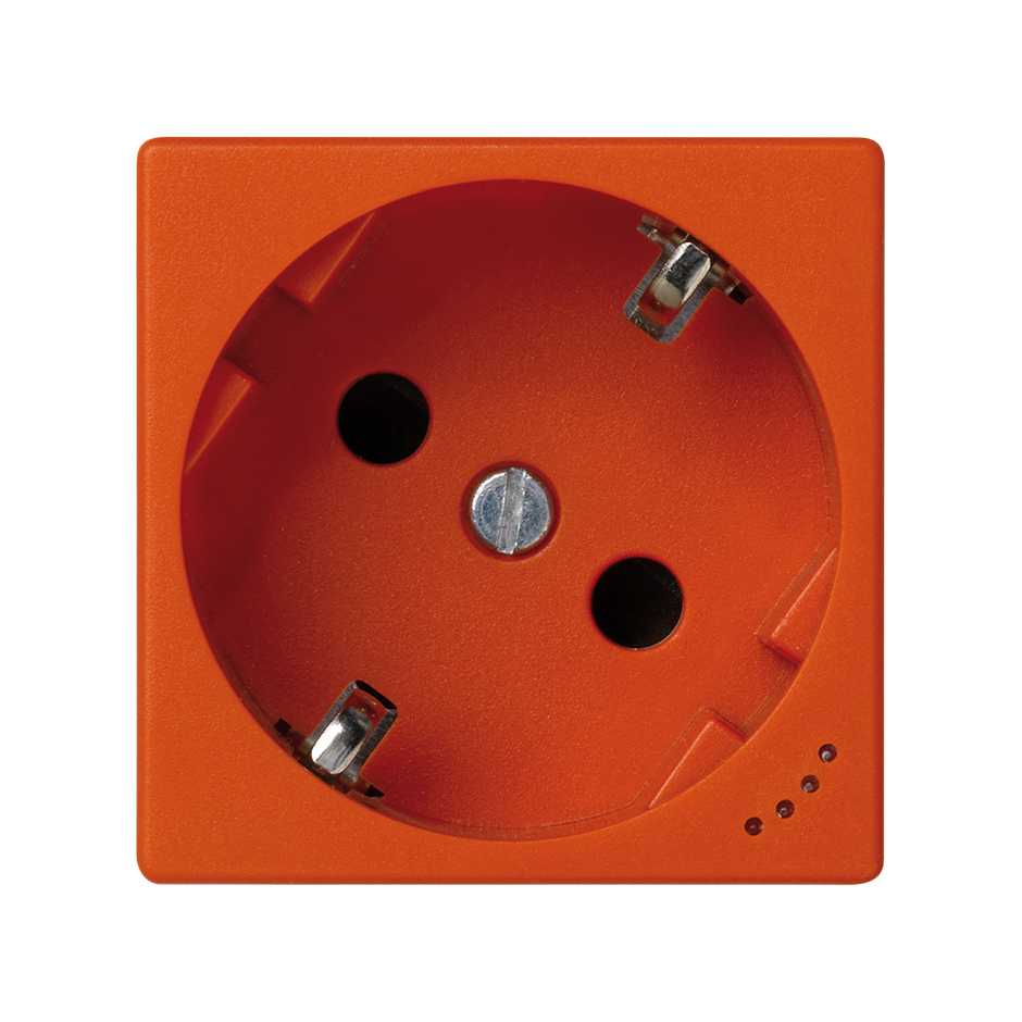 Schuko socket outlet 16A 250V~ with safety device, indicator light and ...