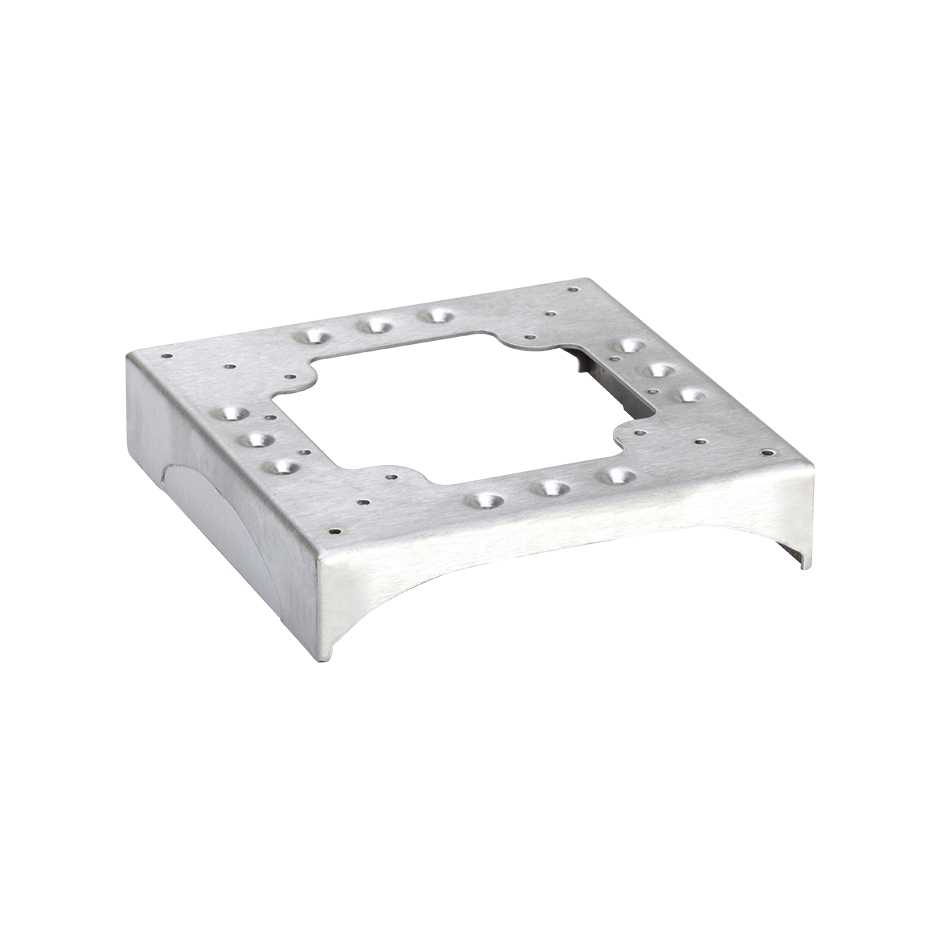 Floor trunking distribution baseboard with 2 punched holes (at 180º ...