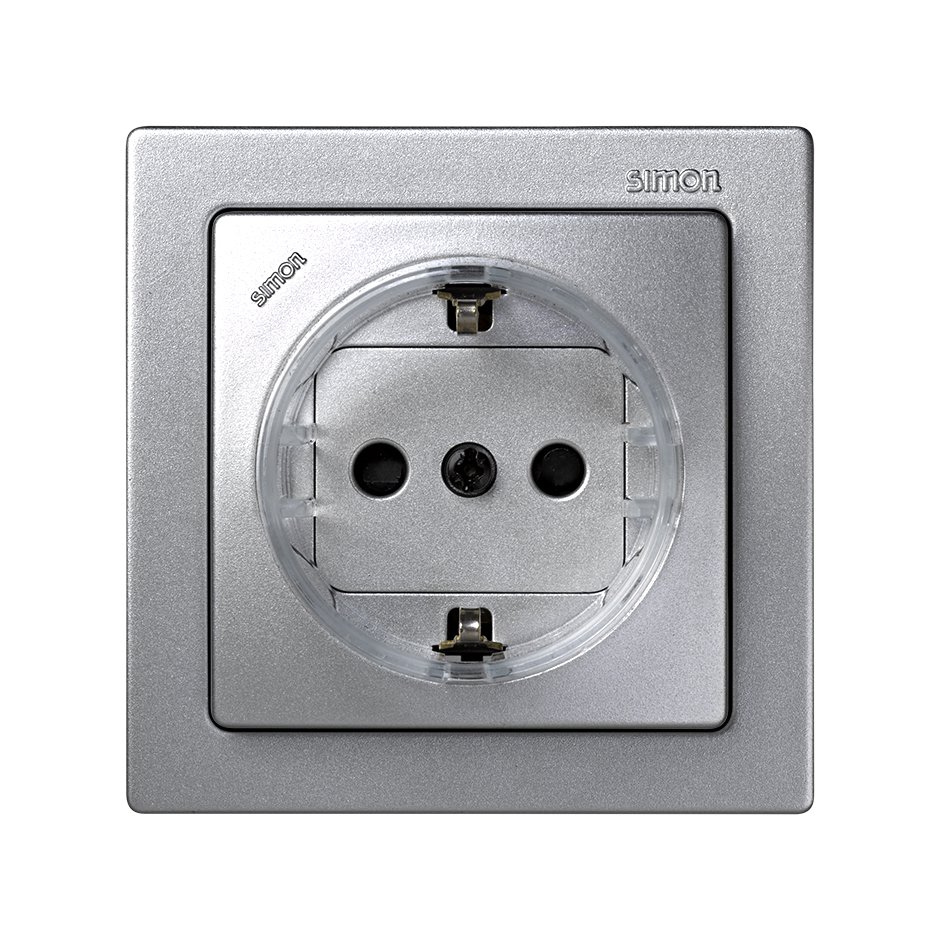 German socket outlet monoblock 16A 250V~ with safety device and screw ...