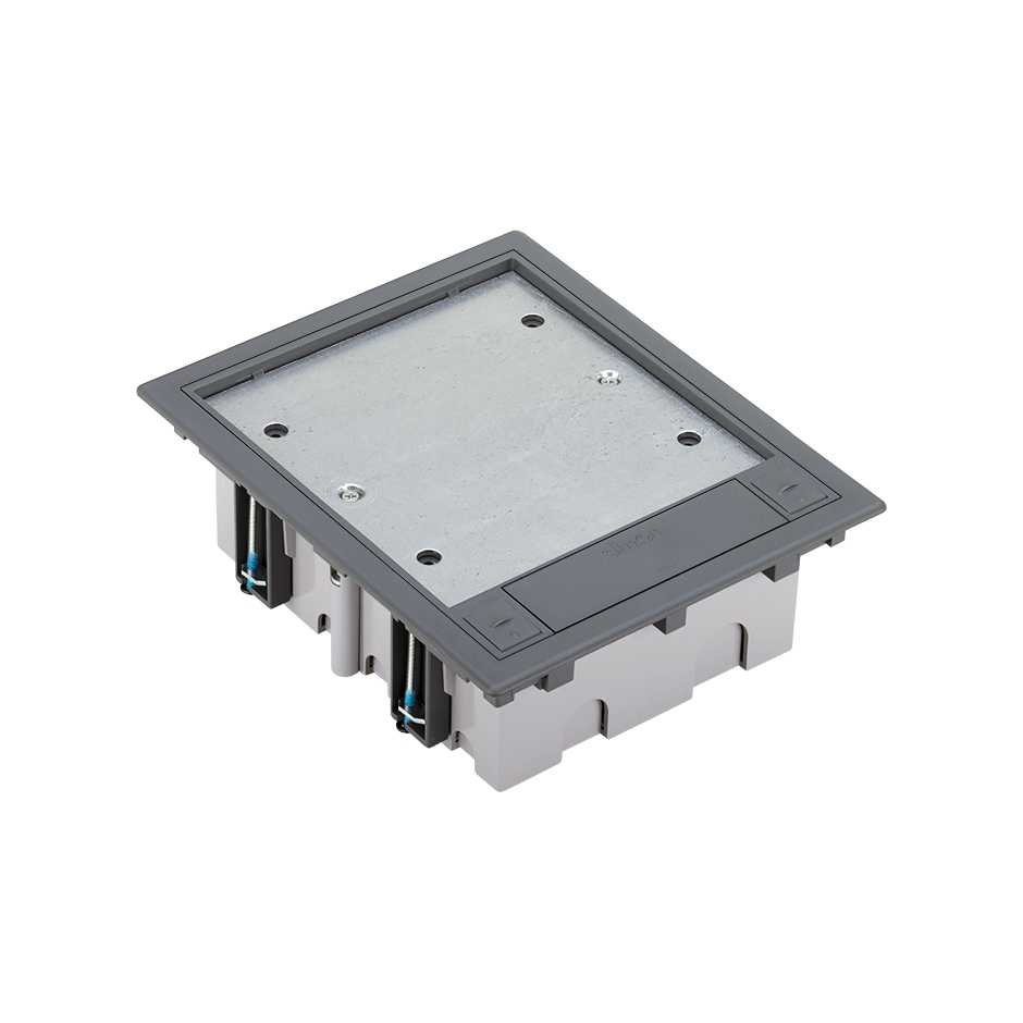 Adjustable depth box for 3 S modules to be installed in concrete gray ...