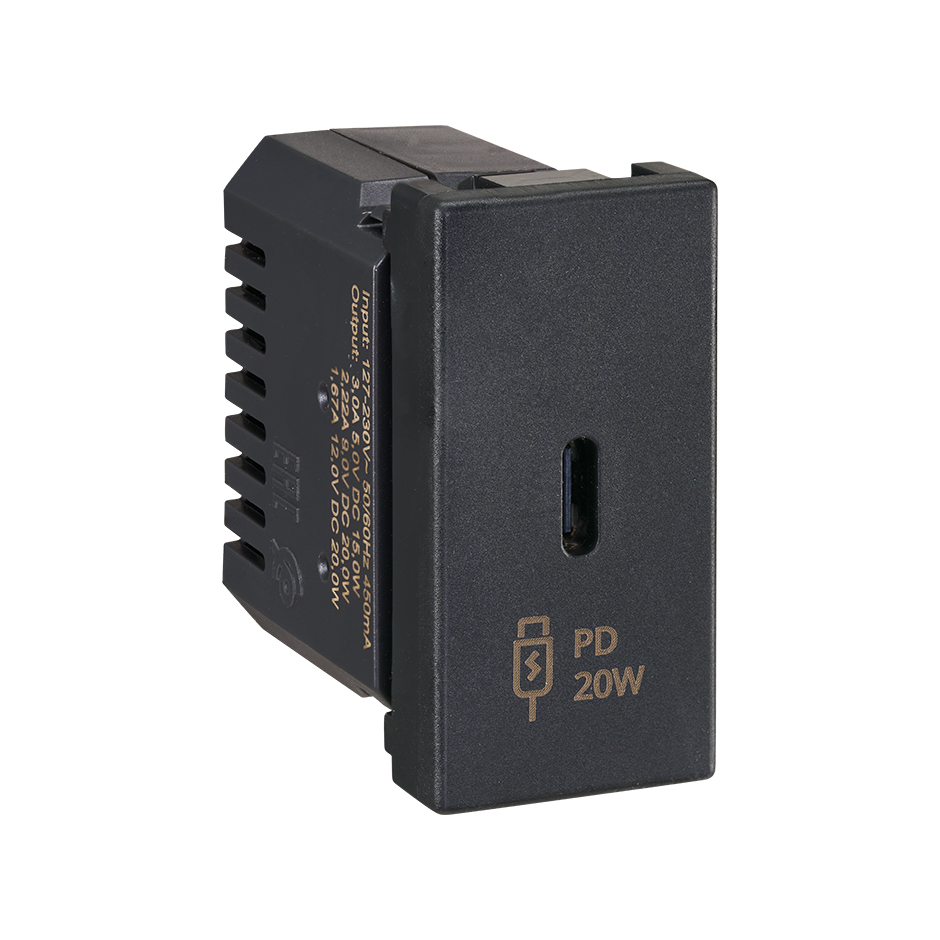 USB Type-C Charger 20W PowerDelivery and QuickCharge black Simon K45 ...