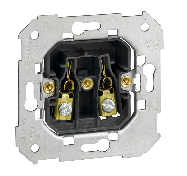 Two-pole socket outlet 16A 250V~ with screw terminal connection system ...