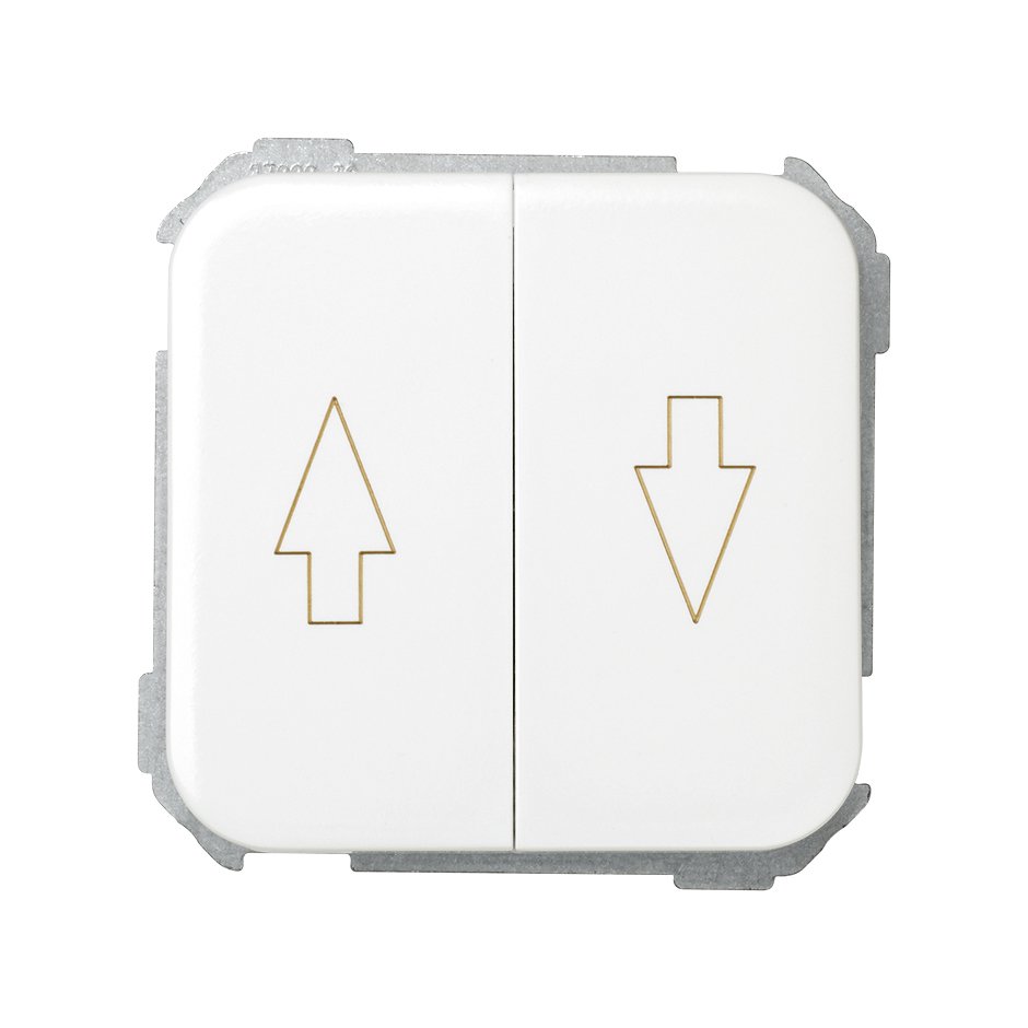 Set of 2 push buttons for blinds 10A 250V~ with latching system white ...
