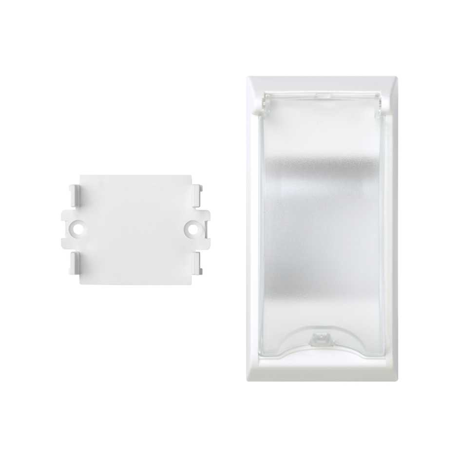 Plate for MCB or RCCB for 2 elements installation in floor boxes white ...