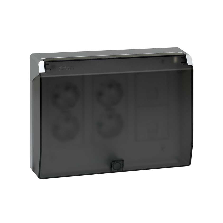 Surface mount/flush-mount wall box kit 3 double elements with hinged ...