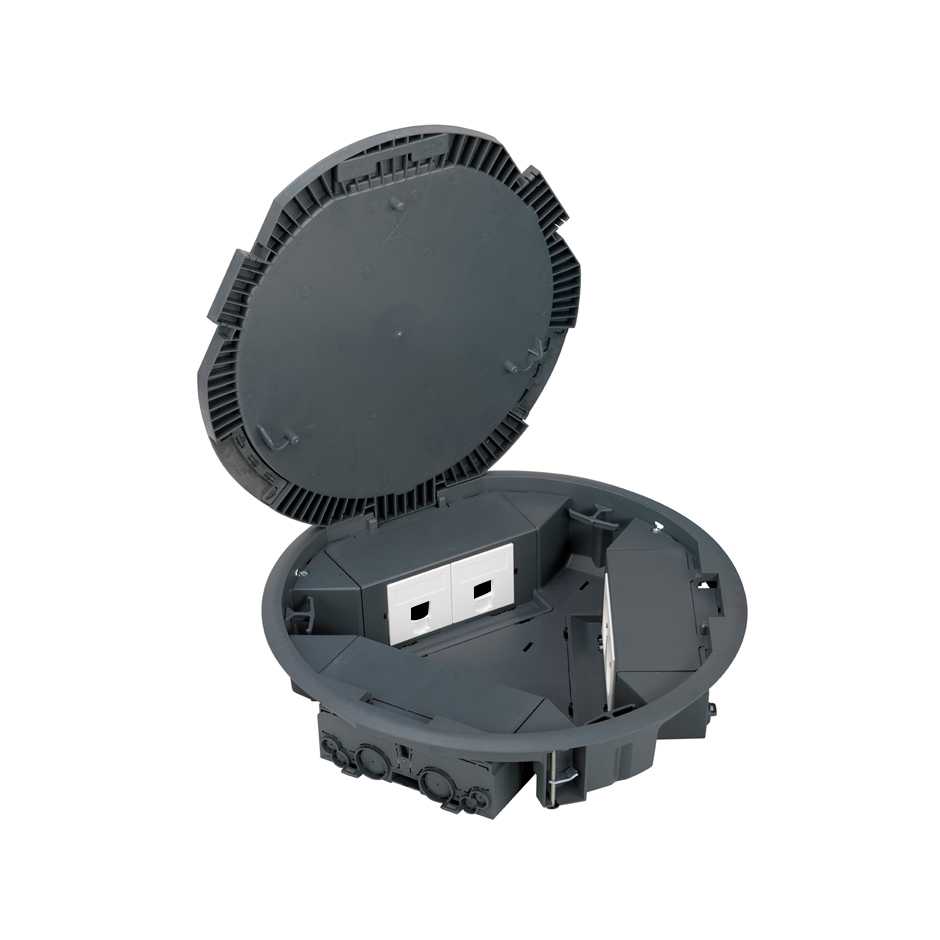 Shallow floor box kit for raised/concrete floor 6 elements double ...