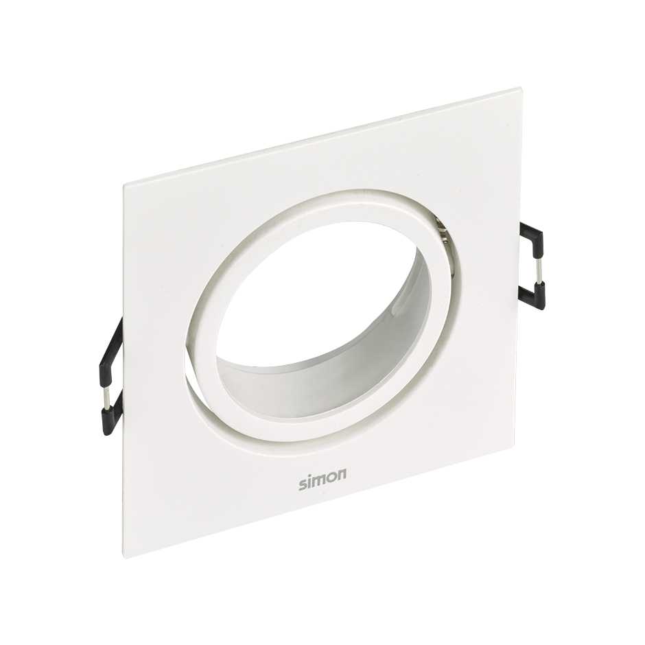 Downlight 704 Tiltable Square White Frame | SIMON