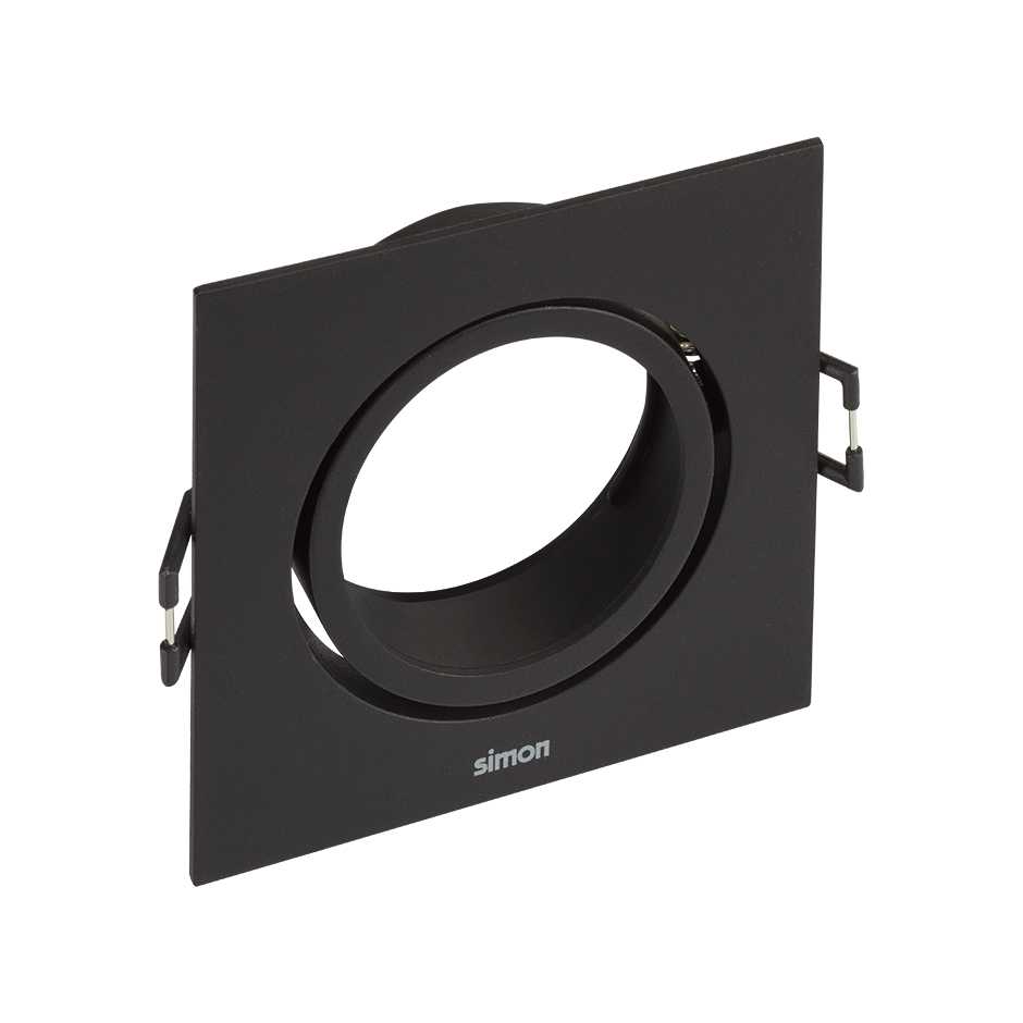 Downlight 704 Tiltable Square Black Frame | SIMON