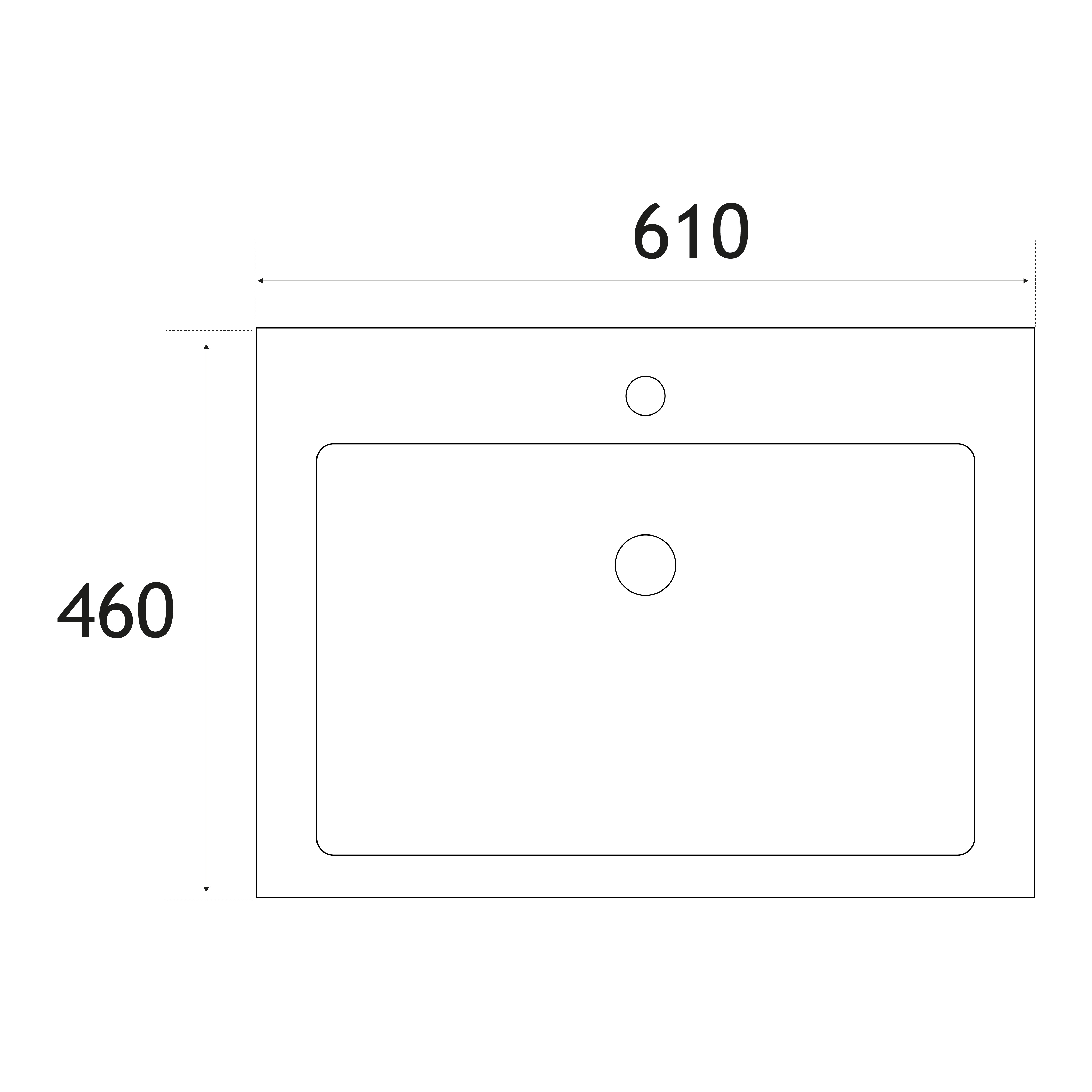 Hardwick 600 mm Square Basin Polymarble….