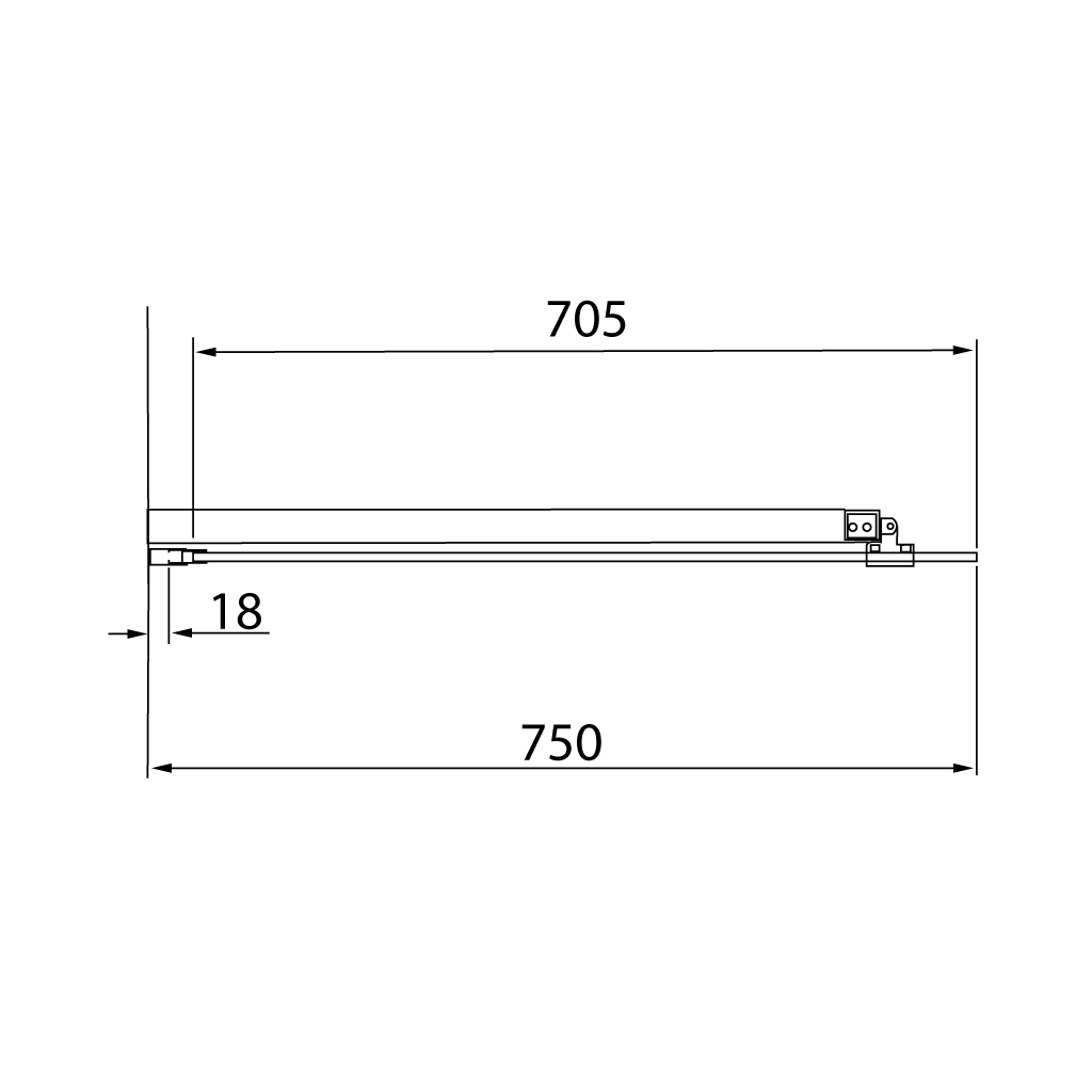 Volente 6mm Thick Easy Clean 1850 x 760mm Walk-In Shower Panel ...