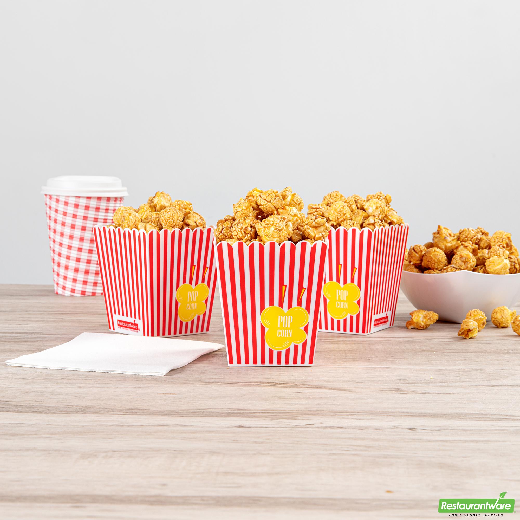 16 Oz Red Plastic Popcorn Container - 3.2