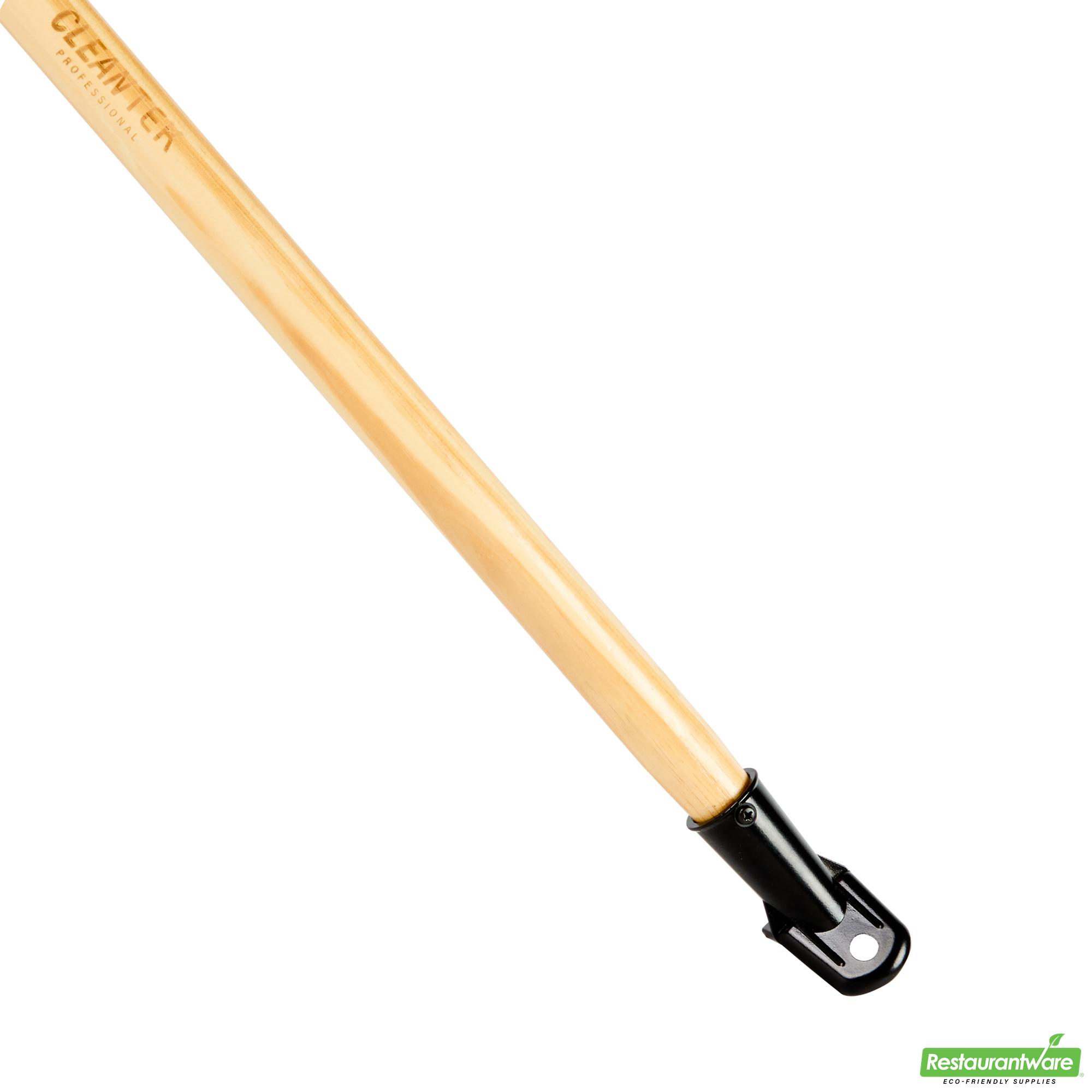 Clean Tek Professional Wood Bolt Tip Push Broom Handle - 60