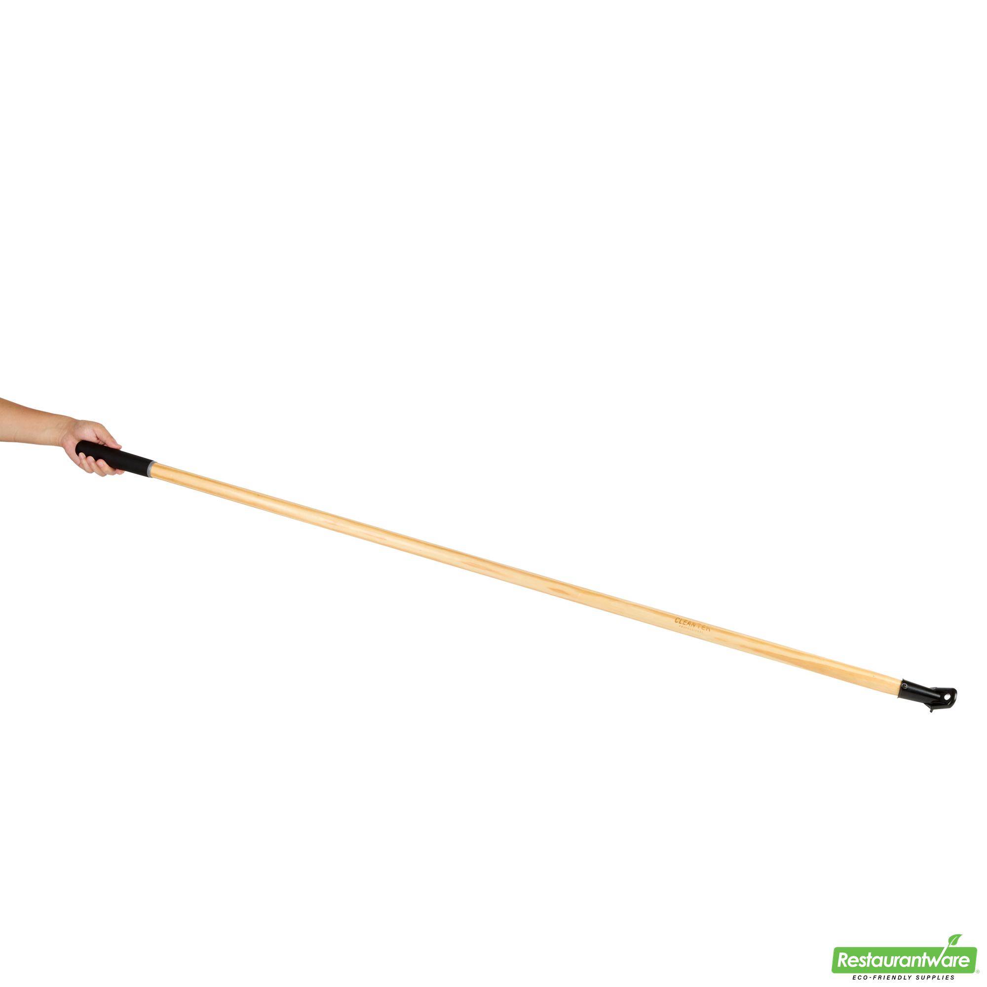 Clean Tek Professional Wood Bolt Tip Push Broom Handle - 60